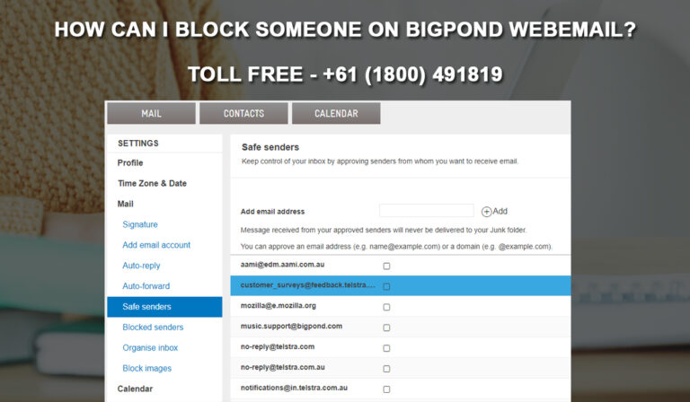 How can I block someone on Bigpond webmail? - Bigpond Online Service ...