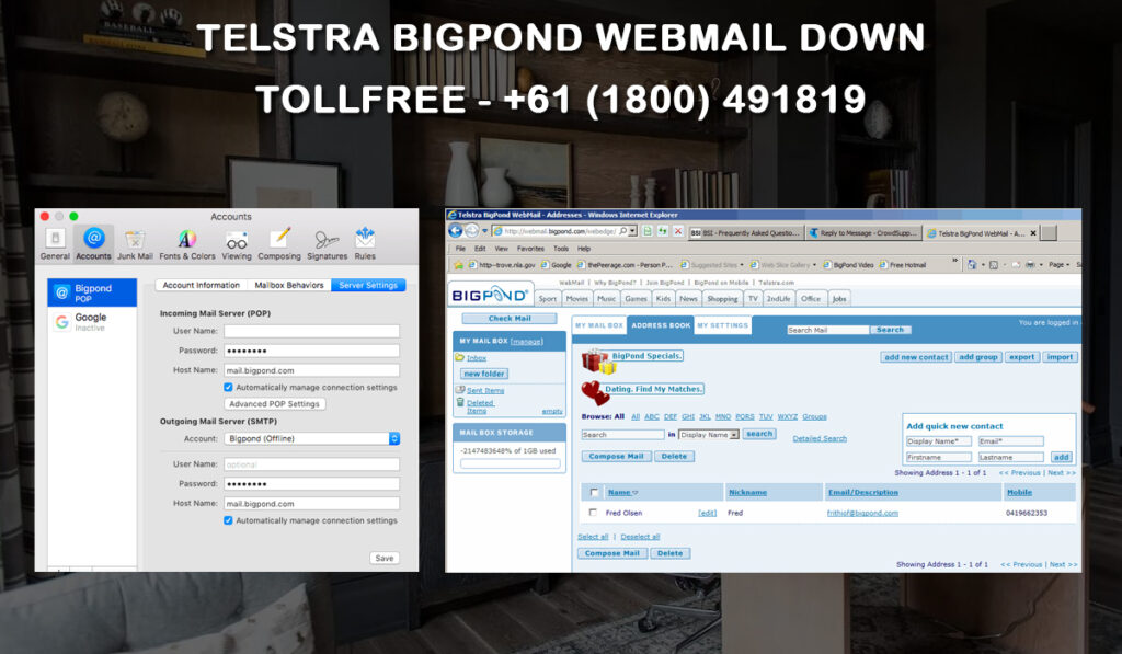 Telstra BigPond Webmail Down - Bigpond Online Service +61 (1800) 921251