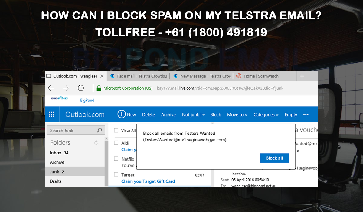 How Can I Block Spam On My Telstra Email Bigpond Online Service 61 1800 921251 how-can-i-block-spam-on-my-telstra-email-bigpond-online-service-61-1800-921251