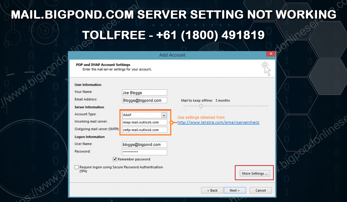 Mail.bigpond.com server setting not working - Bigpond Online Service ...