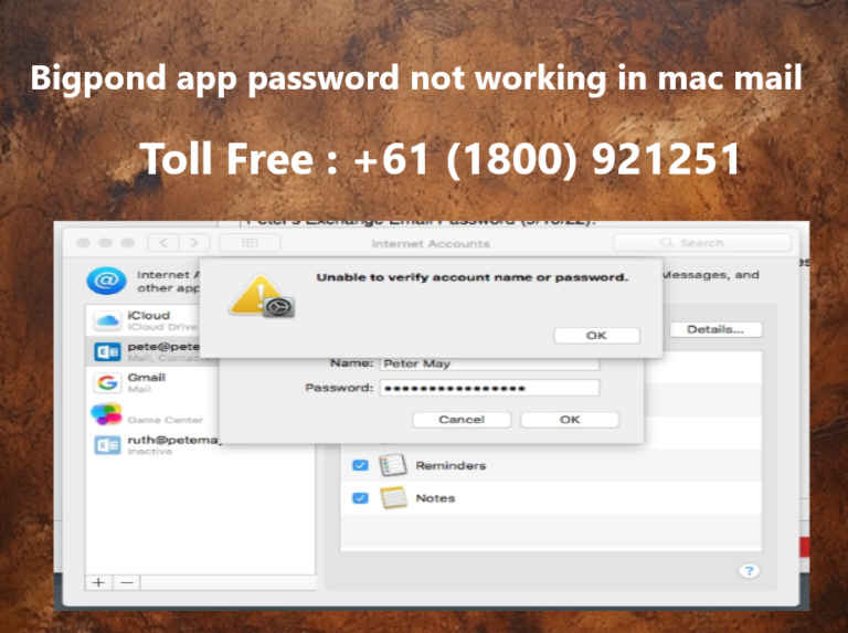 Bigpond App Password Not Working in Mac Mail? - Bigpond Online Service ...