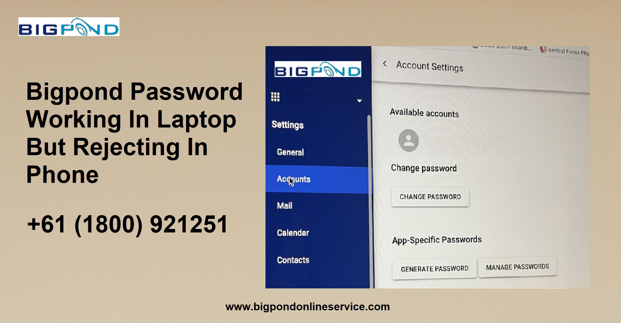 Bigpond Password Working in Laptop But Rejecting in Phone - Bigpond ...