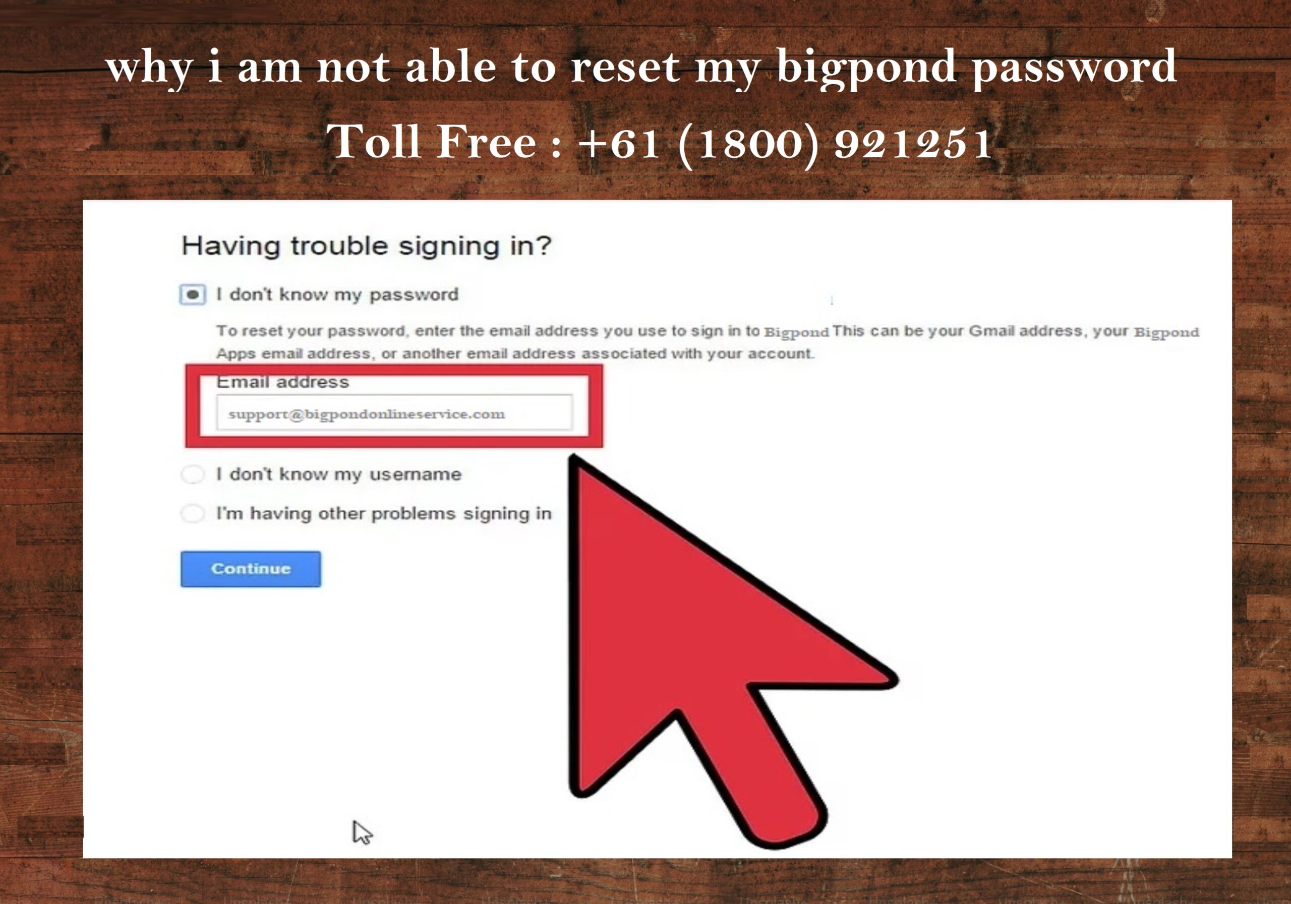 Why I Am Not Able to Reset My Bigpond Password? - Bigpond Online ...