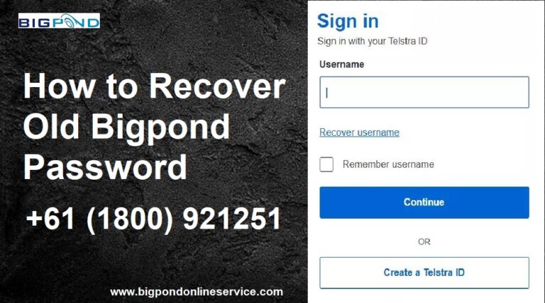 +61 (1800) 921251 Recover Old Bigpond Password - Bigpond Online Service ...