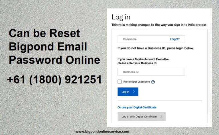 Can be Reset Bigpond Email Password Online - Bigpond Online Service +61 ...